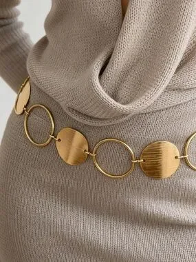 Accessories | Gold Link Coin Chain Waist Belt | Poshmark